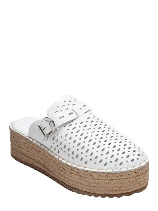 FOREVER & ALWAYS SHOES Louis Leather Platform Sandals - White