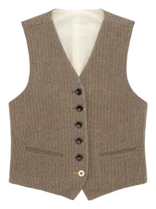 FORTELA Demi Wool Silk Vest - Ecru