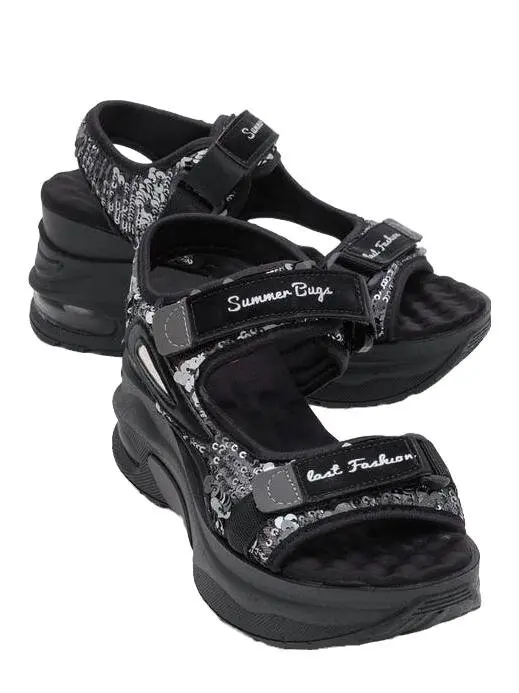 PROLOGUE SHOES Arthur Strap Platform Sandal - Black