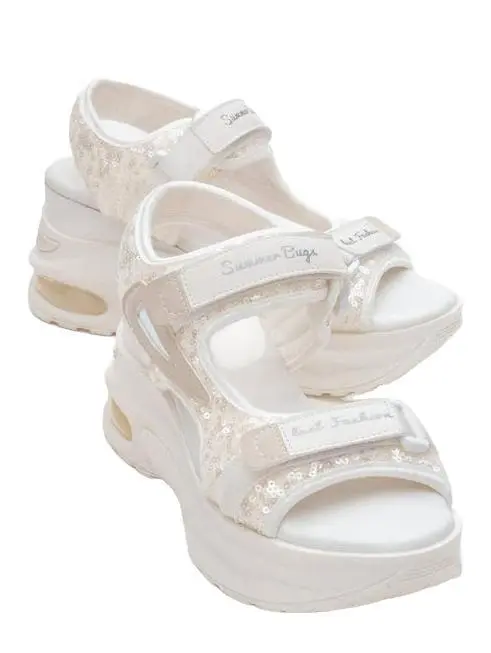 PROLOGUE SHOES Arthur Strap Platform Sandal - Off White