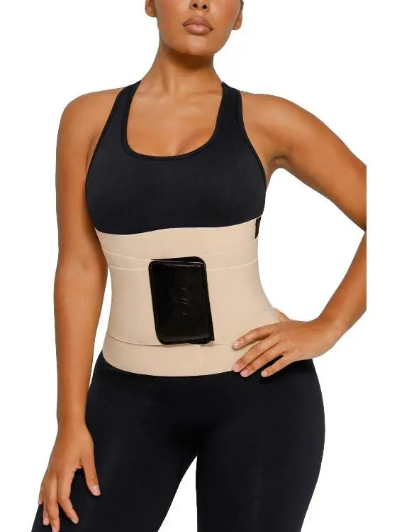 SHAPELLX Airslim Triple Compression Latex Waist Trainer - Beige