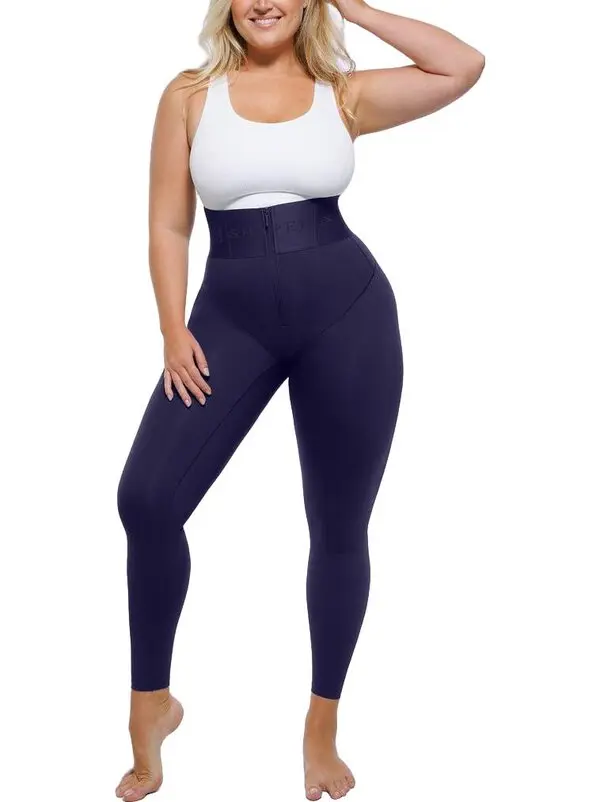 SHAPELLX Bare Essentials Airslim High-waisted Full-length Shaping Leggings - Navy Blue