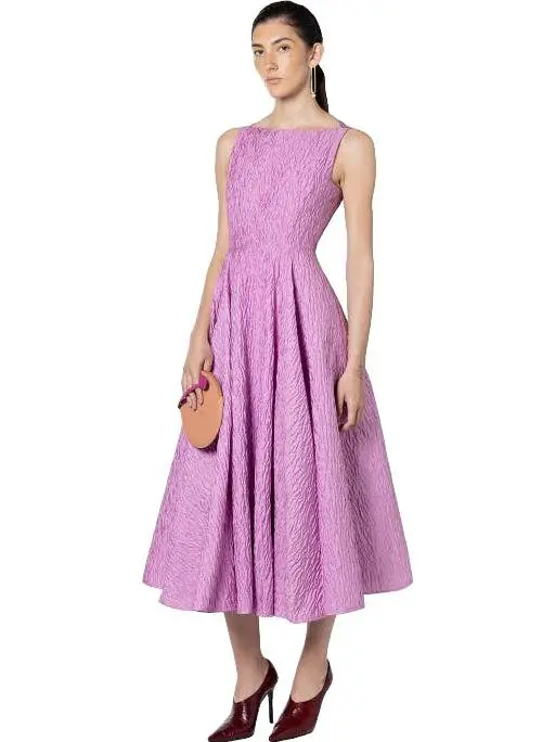 ROKSANDA Tera Cloque Textured Midi Dress - Blush