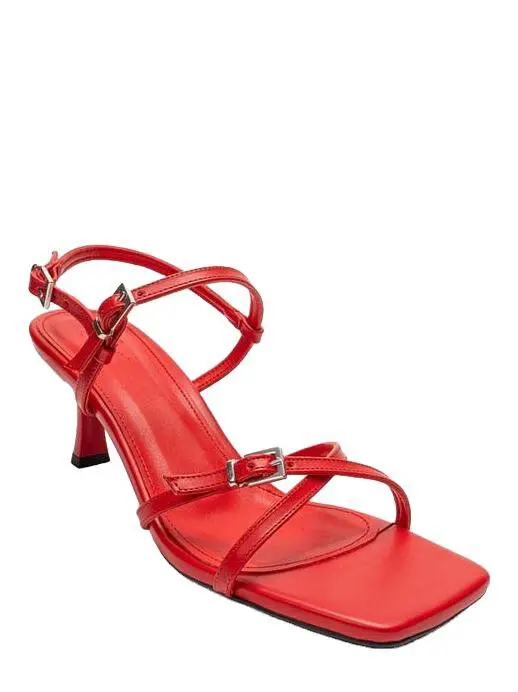 PROLOGUE SHOES Nebel Strappy Stiletto Sandal - Red