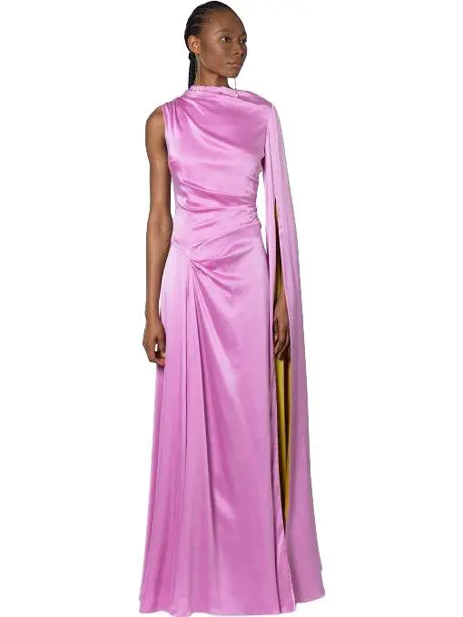 ROKSANDA Oma Floor Length Silk Gown - Lilas/zinnia