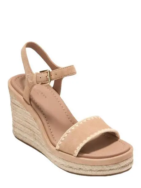 Cole Haan Asbury Cloudfeel Espadrille Wedge - Tuscan Sand Leather/raffia