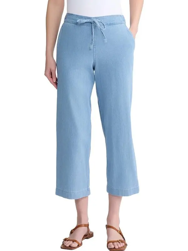 Jones New York Crop Straight Leg Pants - Pisces Wash