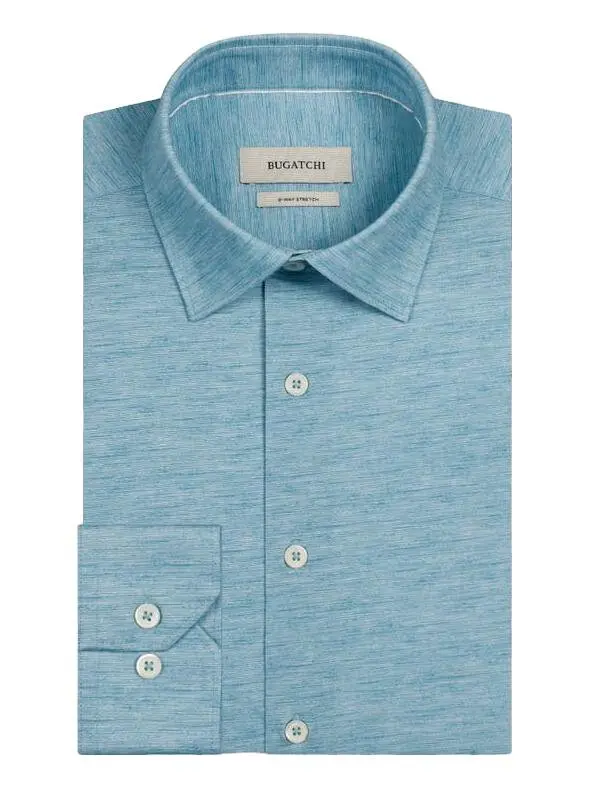 Bugatchi James Ooohcotton® Space Dye Button-up Shirt - Teal