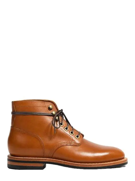 GRANT STONE Nora Lace-up Boots - Saddle Tan