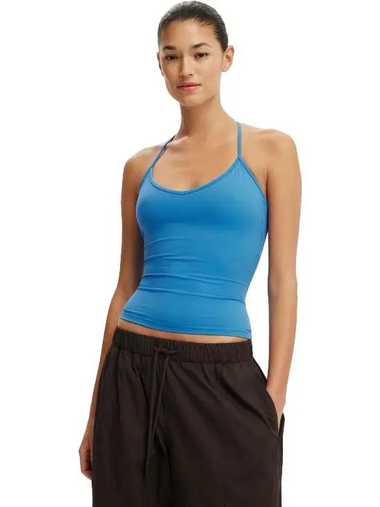 COTTON ON Hold Me Tie Halter - Cobalt