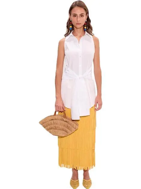 SIMONMILLER Inna Sleeveless Poplin Top - Macadamia