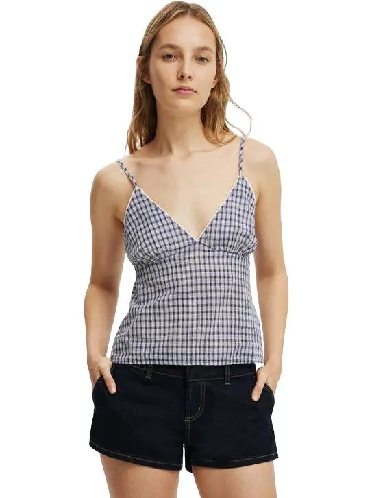 COTTON ON The Daydream Cami - Harri Check Navy