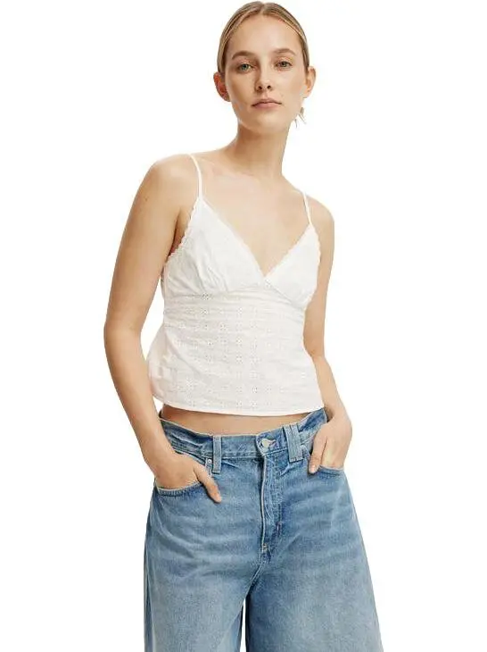 COTTON ON The Daydream Cami - White Broderie