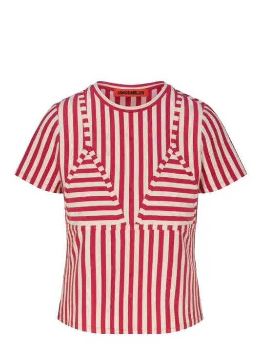 SIMONMILLER Kini Striped Tee - Venetian Red Stripe