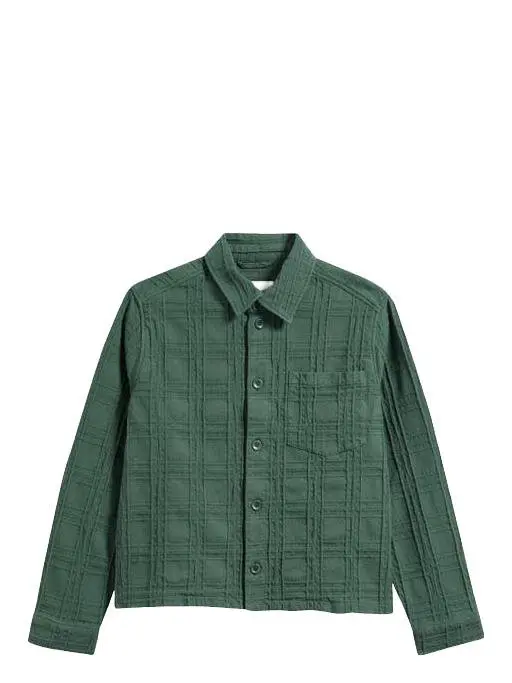 PERCIVAL Canyon Heavyweight Check Overshirt - Forest