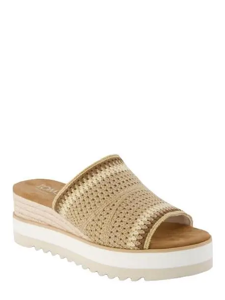 Toms Platform Slide Sandal - Dark Beige