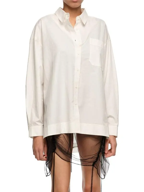 Bimba Y Lola Cotton Blend Shirt - Ivory