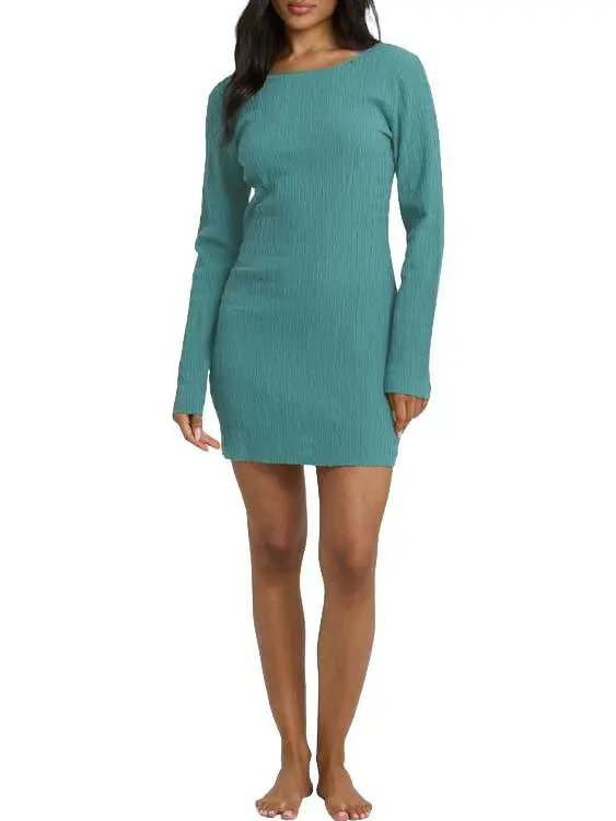 BILLABONG Dream Life Long Sleeve Minidress - Bay Blue