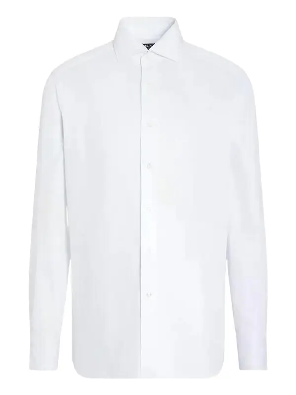 Zegna Micro-striped Cotton Shirt - White