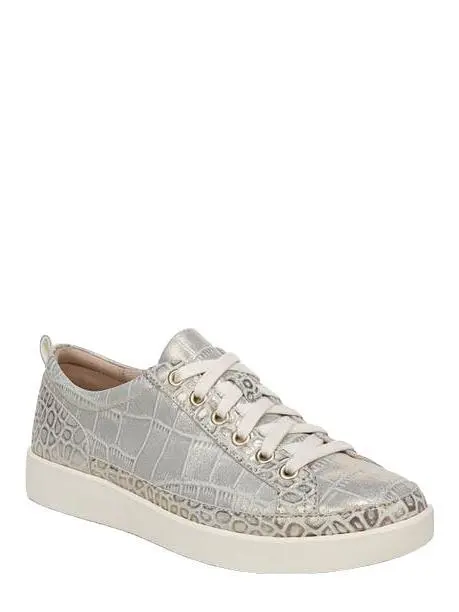 Vionic Winny Metallic Leather Sneaker - Gold