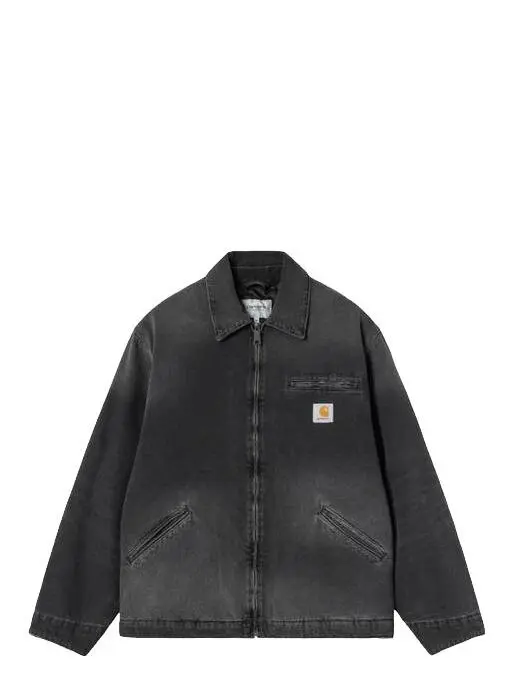 Carhartt Work In Progress Og Detroit Denim Jacket - Black (grind Wash)