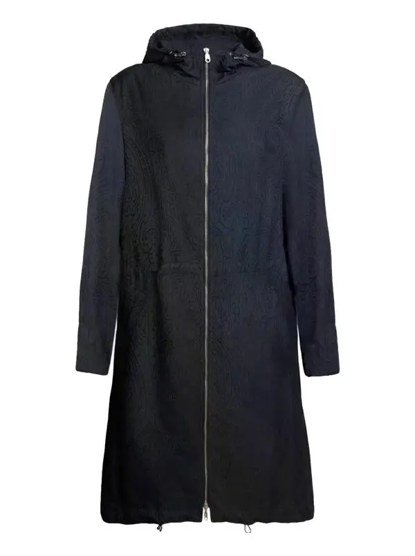 Etro Zip-up Parka Coat - Blue