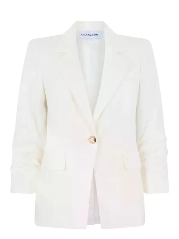 Veronica Beard Button-fastening Blazer - White