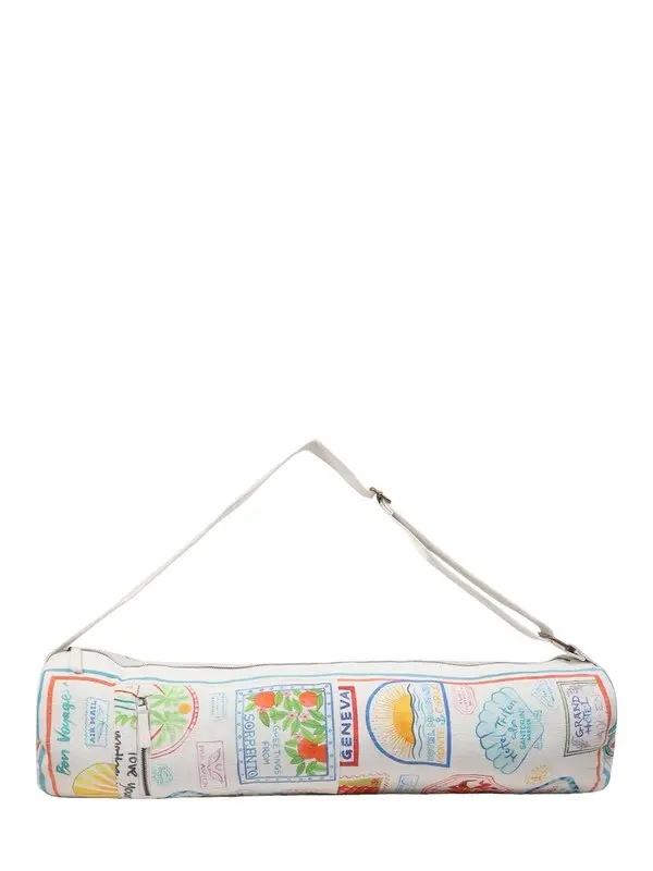 Vismaya Printed Yoga Mat Bag - White Dove