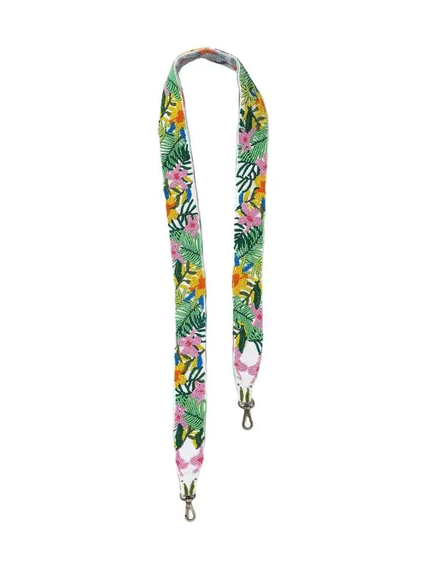 Vismaya Botanical Embroidered Strap - White