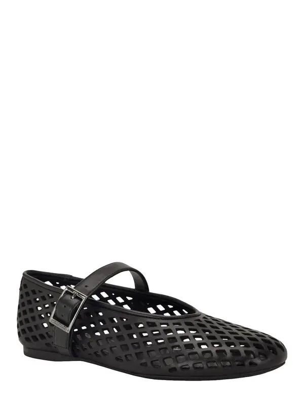 Calvin Klein Lauria Mary Jane Flat - Black Leather