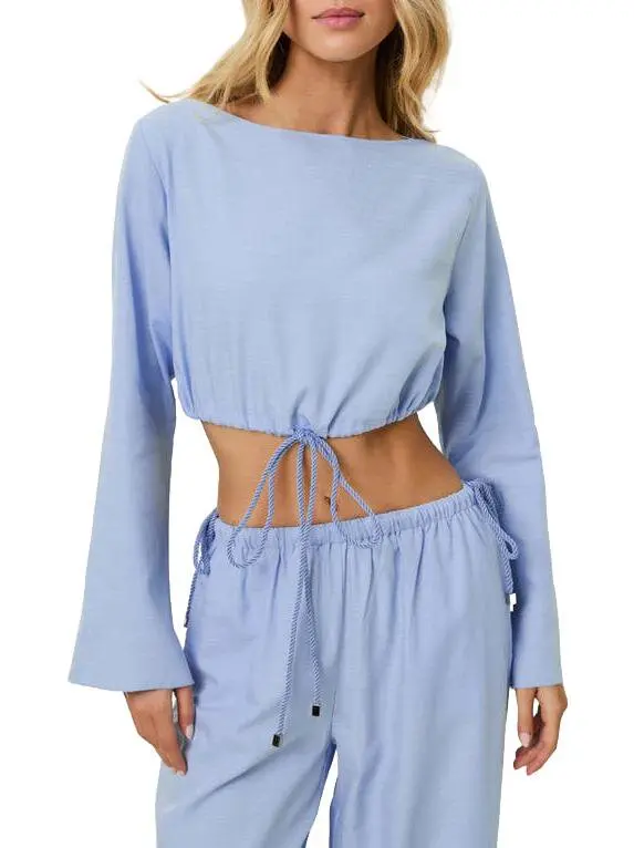 Solid & Striped The Chelley Crop Top - Blue Lagoon
