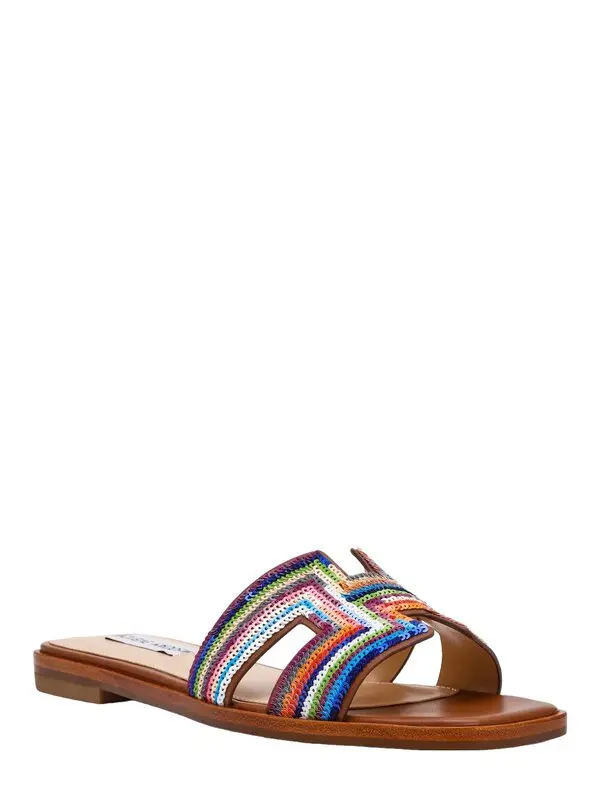 Steve Madden Hadyn Sequin Slide Sandal - Multi Brown