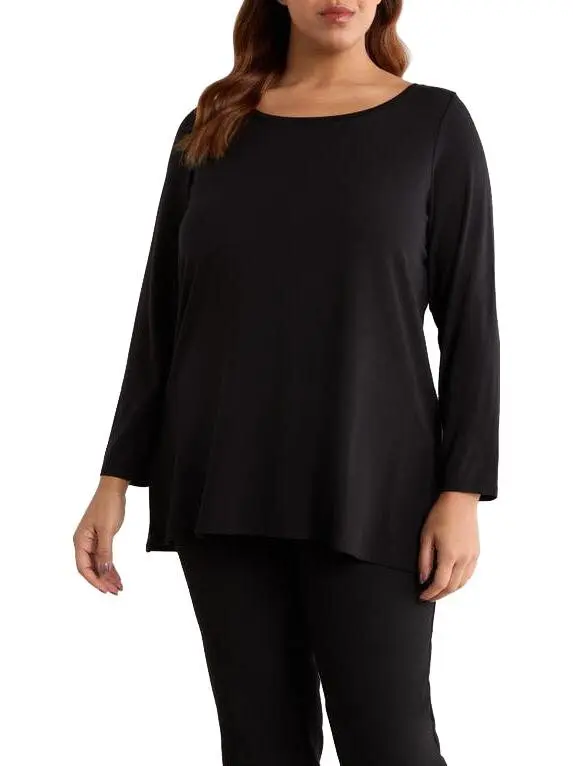 Eileen Fisher Bateau Neck Tunic - Black