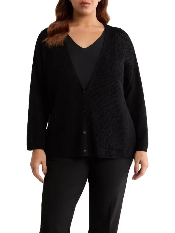 Eileen Fisher V-neck Cardigan - Black