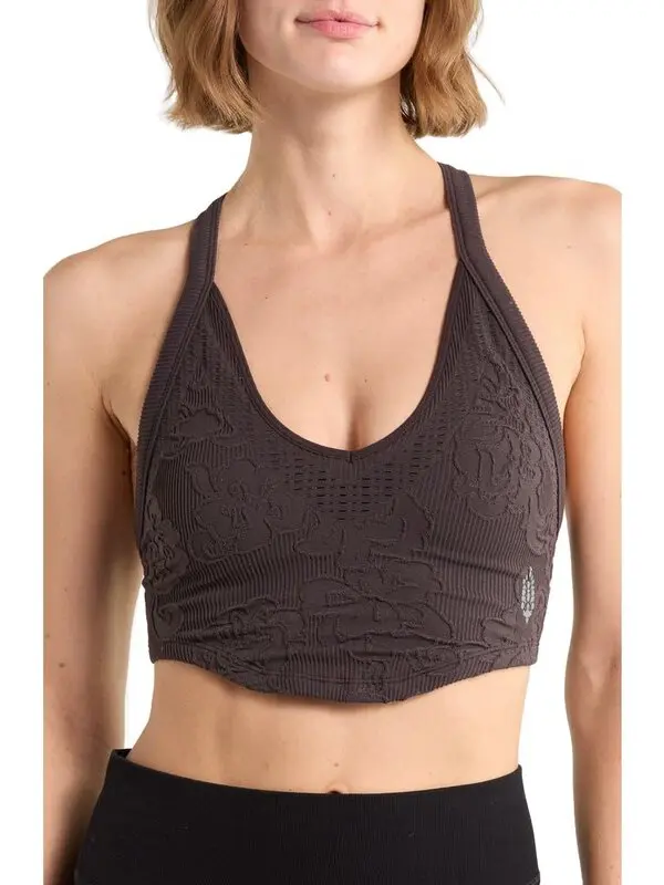 Free People Daydream Rib Racerback Tank - Chocolate