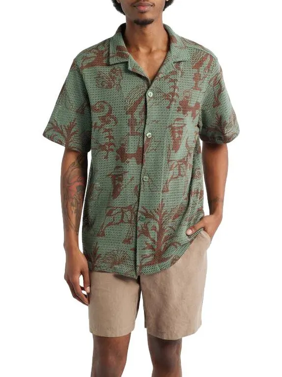 Oas Poplan Camp Shirt - Green