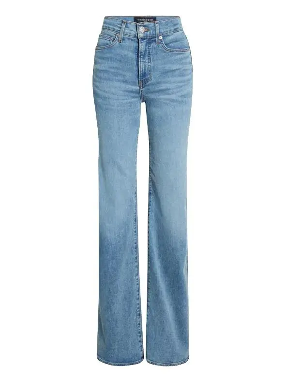 Veronica Beard Crosbie High-waist Wide-leg Jeans - Rebel Stone