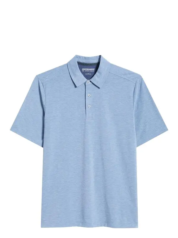 Johnston & Murphy Xc Apex Performance Polo - Blue Heather