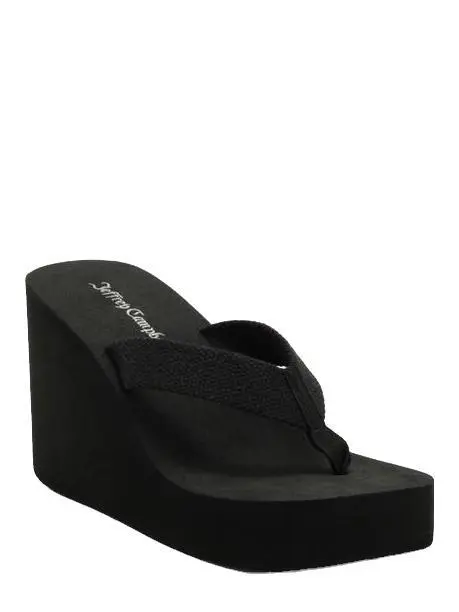 Jeffrey Campbell Astria Platform Wedge Sandal - Black