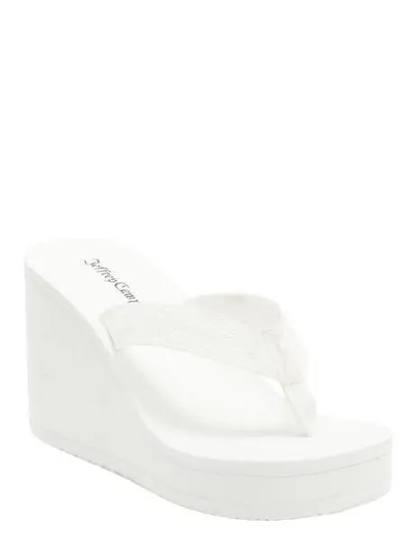 Jeffrey Campbell Astria Platform Wedge Sandal - White