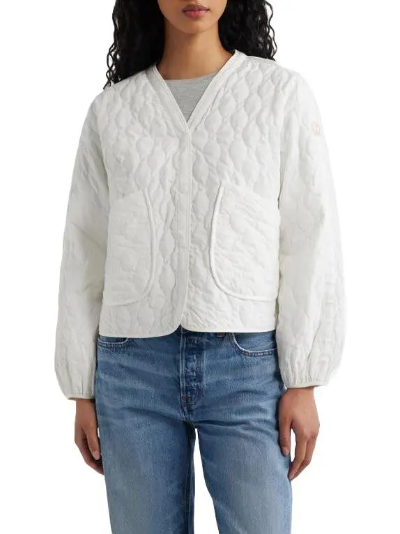 SAVE THE DUCK Fara Water-resistant Quilted Jacket - Off White