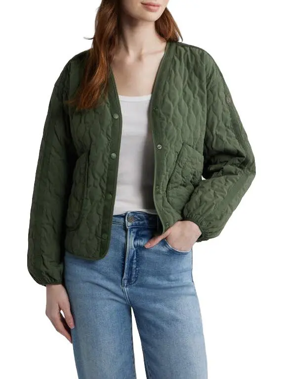 SAVE THE DUCK Fara Water-resistant Quilted Jacket - Thyme Green
