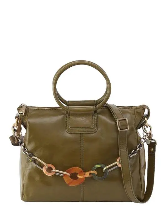 Hobo Medium Sheila Leather Satchel - Olive Veil