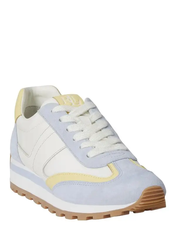 Ralph Lauren Dani Colorblock Sneakers - Alpine Blue/white/lemon