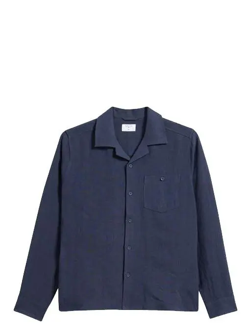PERCIVAL Linen Shirt - Navy