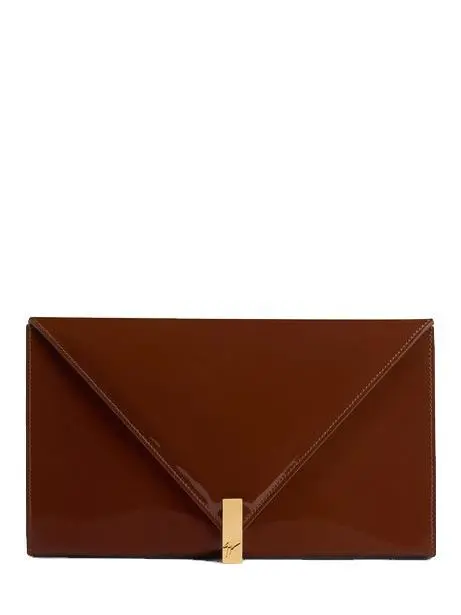 GIUSEPPE ZANOTTI Taxido Mini Leather Pouch - Brown