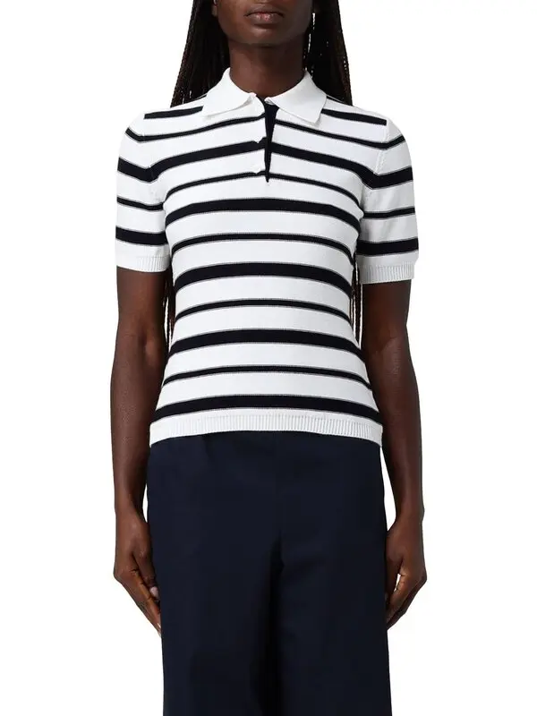 Max Mara Cotton Knit Polo Shirt - White 1