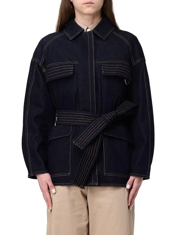 Max Mara Belted Safari Jacket - Blue