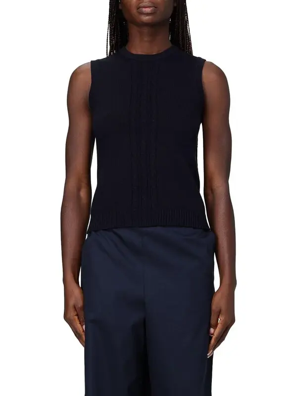 Max Mara Cotton Knit Top - Blue