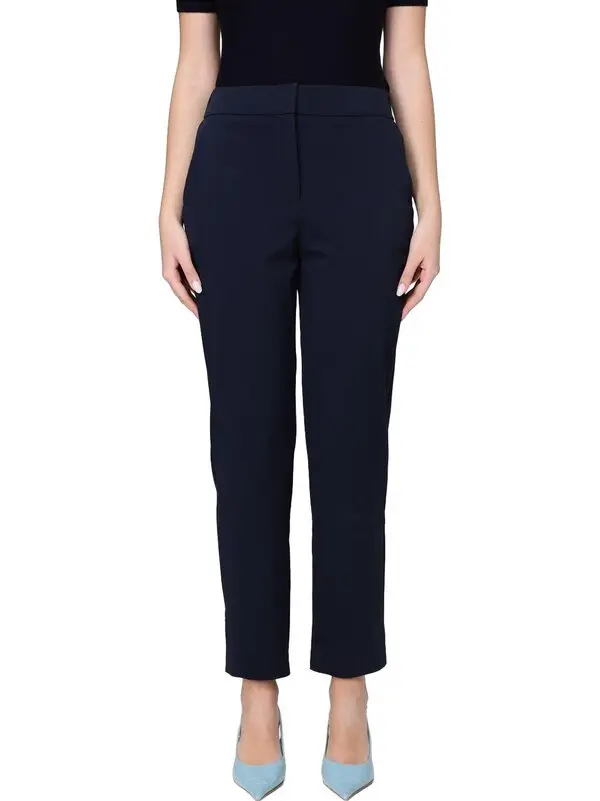 Max Mara Cropped Crepe Trousers - Blue